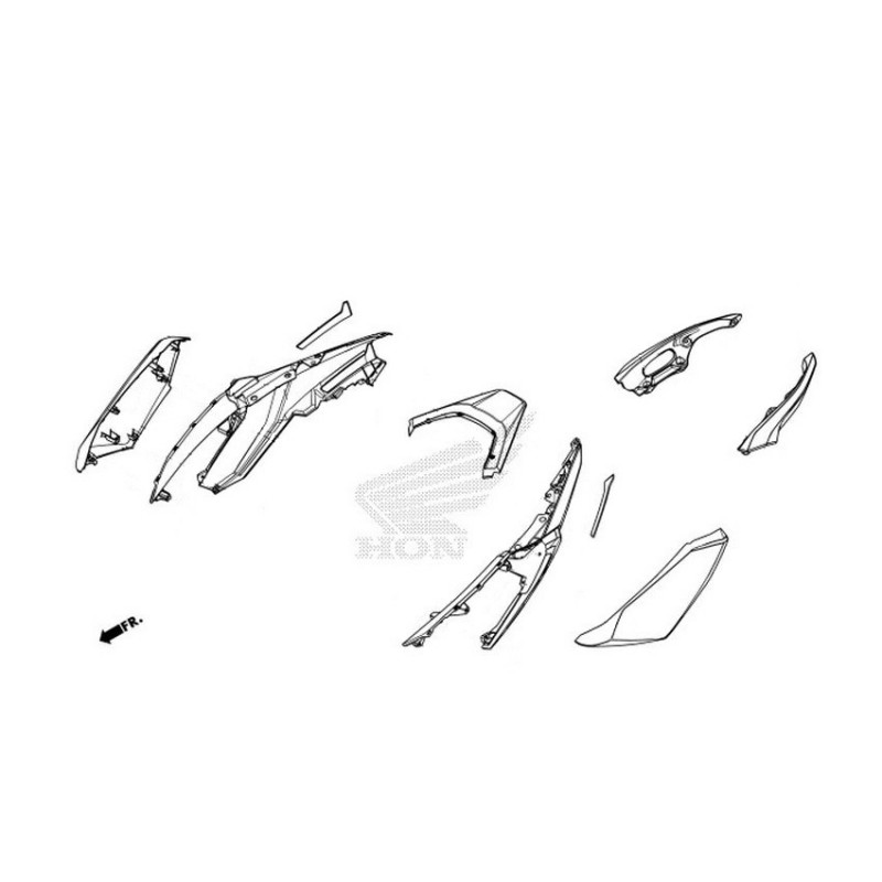 Cover Right Rear Body Honda ADV 350 83200-K2L-T00