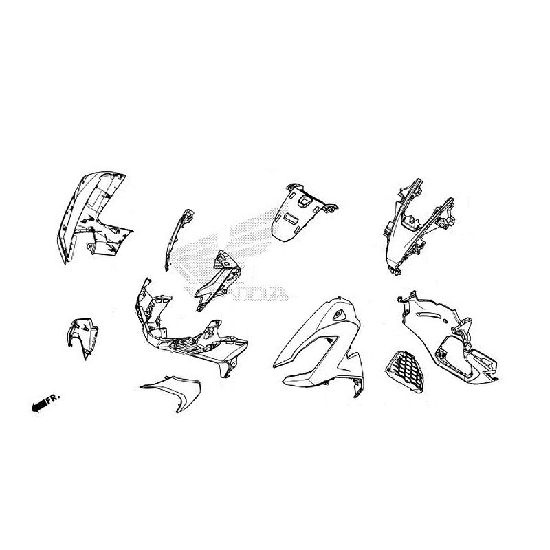 Cover Front Upper Honda ADV 350 64336-K2L-D00
