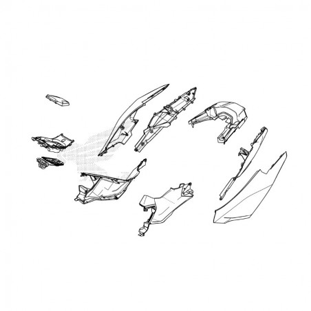 Rear Cowling Right Honda ADV 160 83550-K0W-TA0