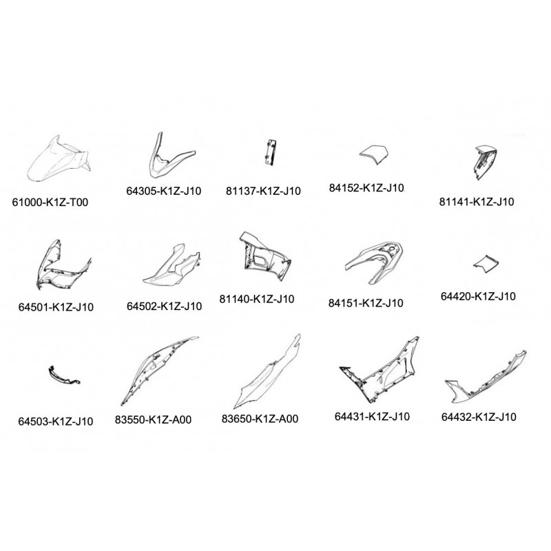 Set Body Fairing Candy Rosy RED Honda PCX 160 2024