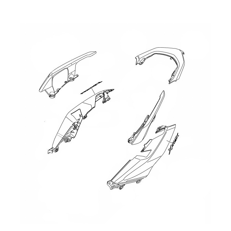 Rear Grip Left Yamaha XMAX 300 2023 2024 BX9-F474A-00