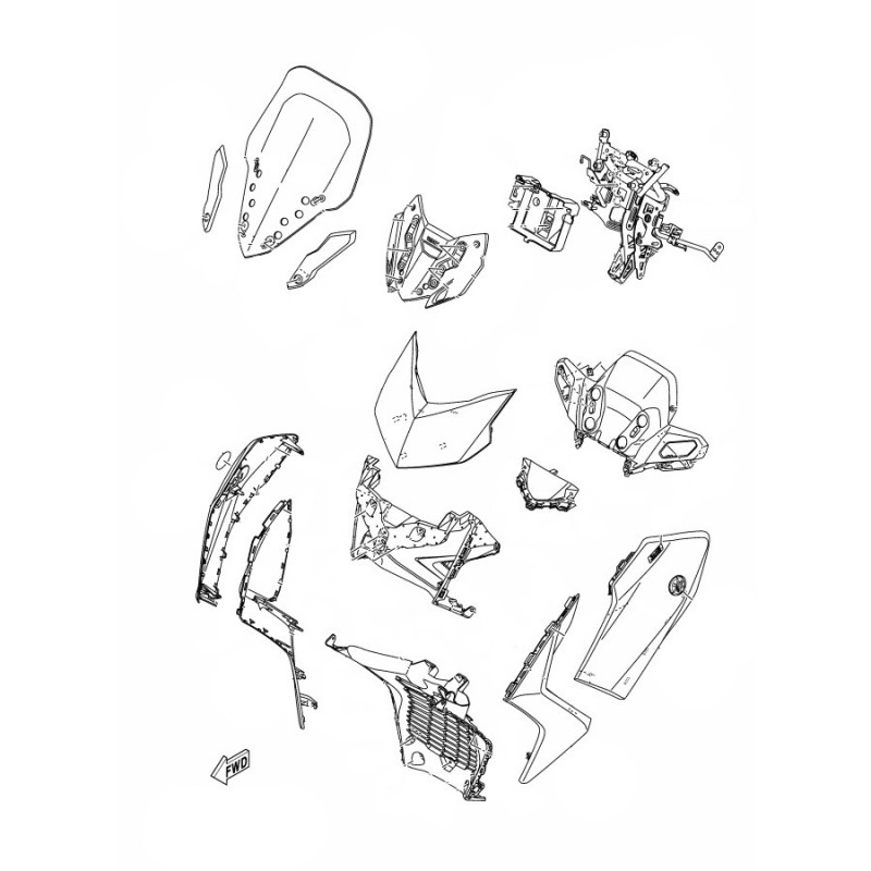 Body Front Under Right Yamaha XMAX 300 2023 2024 BKA-F835K-00